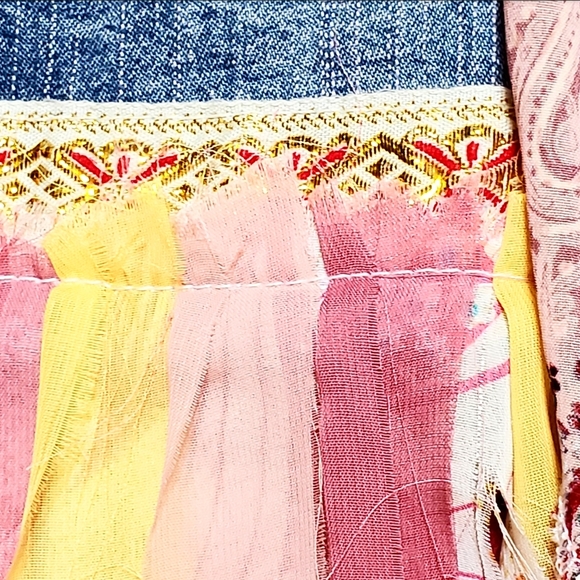 Crest | Skirts | Crest Jeans Half Demin Half Sheer Fringe Skirt Summer ...